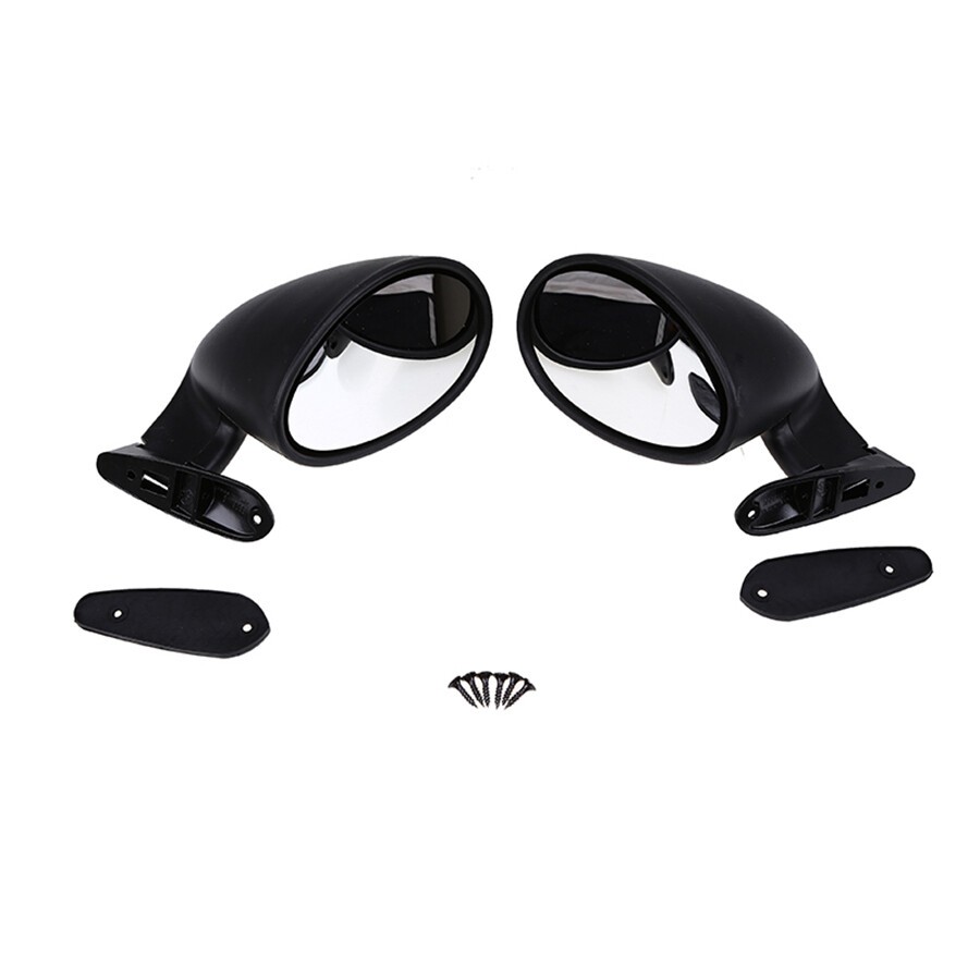 2 Pcs Matte Black Universal Classic Style Car Door Wing Side View ...