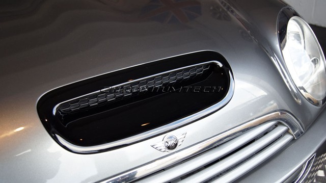 Mk1 BMW Mini Cooper S JCW R52 R53 Black Bonnet Hood Air Intake Scoop ...