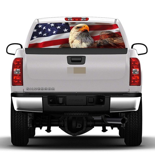 Car Truck Rear Window American Flag Graphic Decal Tint Stickers ...