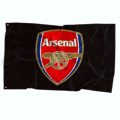 Arsenal Black Color Flag (3x5 ft) England Soccer Football Gunners | eBay