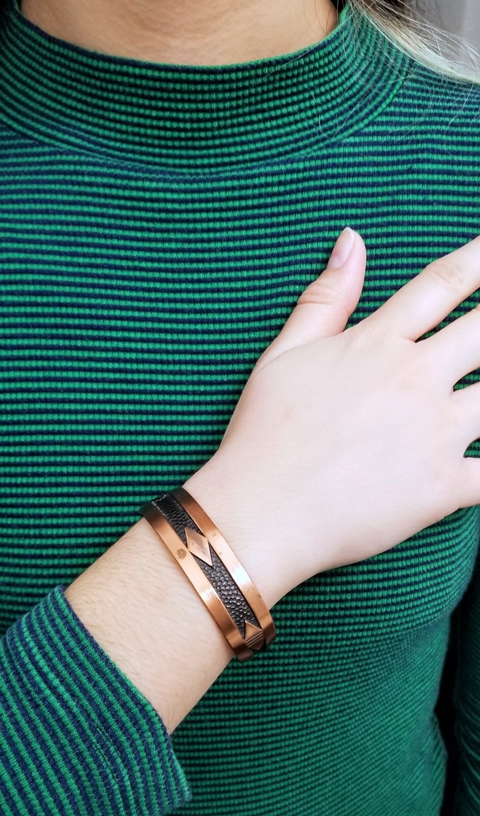 VINTAGE Solid Copper BELL TRADING Native American Tex… - Gem