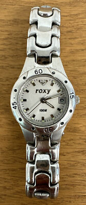 Roxy Blue Dial Silver Tone Ladies Watch With Date. | eBay