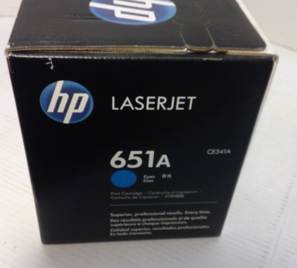 Sealed HP 651A Laserjet Cyan CE341A Toner Cartridge | eBay