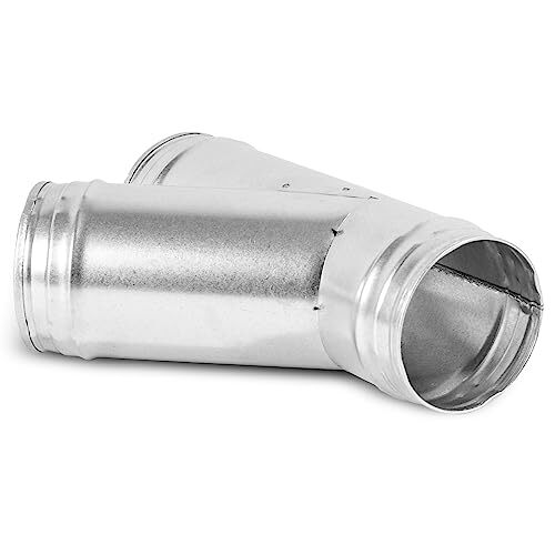 Metal 3 Way 45° Degree Wye Shape Duct Connector - 4 Inch Fit - for ...