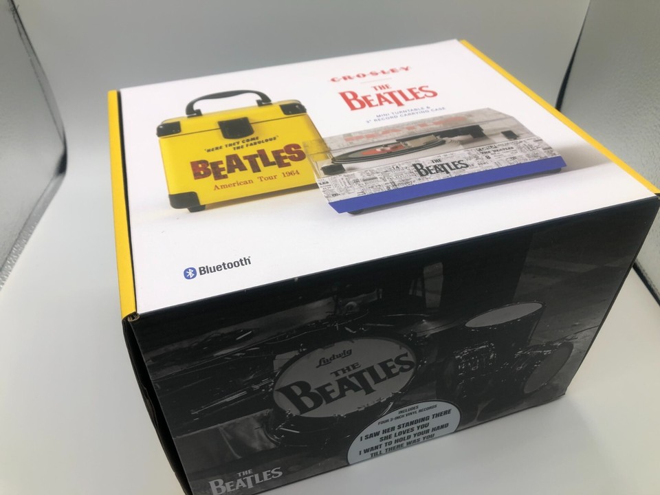 The Beatles x Crosley 3" Bluetooth Turntable Player with Carrying Case ...