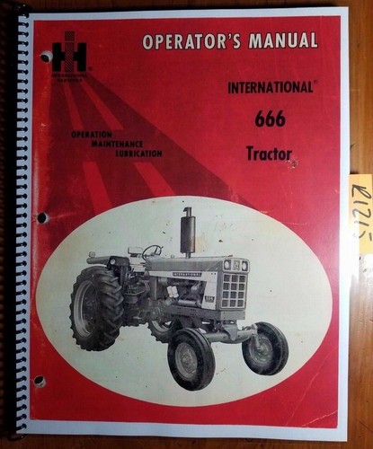 IH International Farmall 666 Tractor Owner's Operator's Manual 1084168 ...