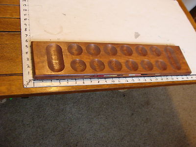 vintage WOODEN kalah Kalaha or Mancala GAME BOARD # 2 w/ score beads | eBay