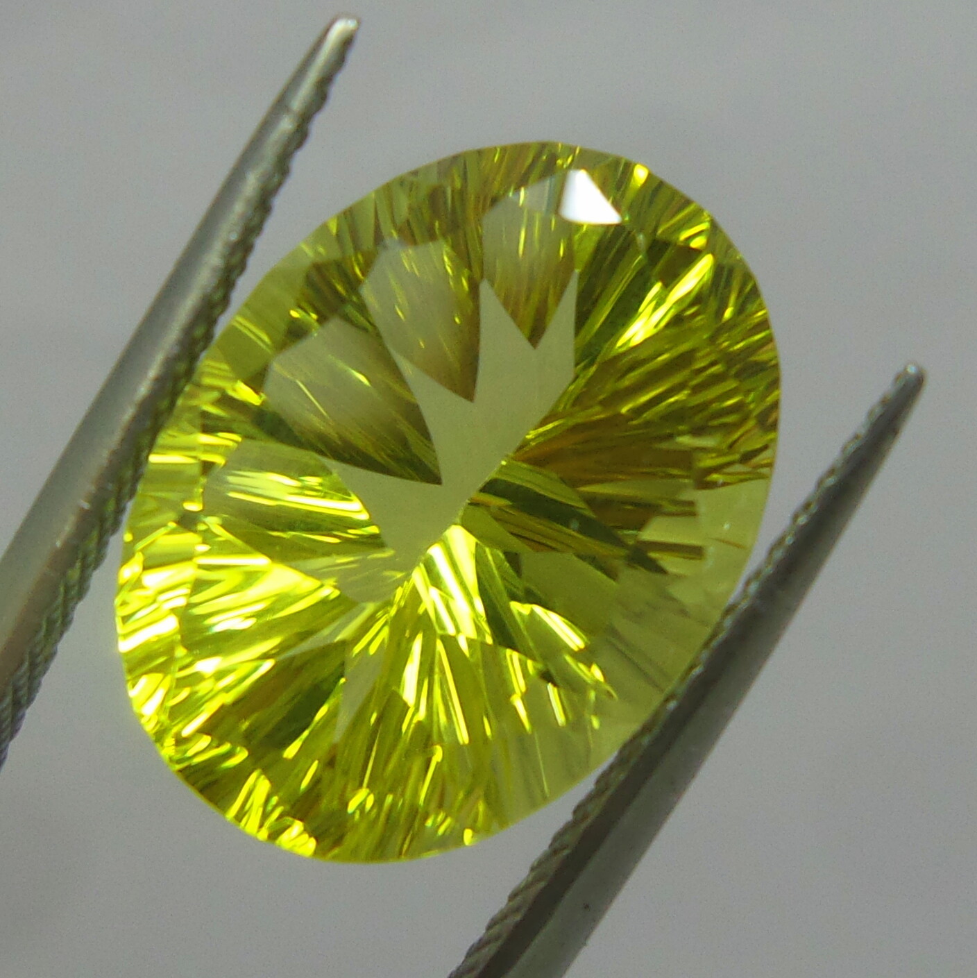 15.8x12 MM Natural Faceted Lemon Topaz Concave Cut Jewelry Making Loose ...