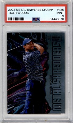 PSA 9 SKYBOX GOLF TIGER WOODS METAL UNIVERSE CHAMP #125 2022 84B | eBay