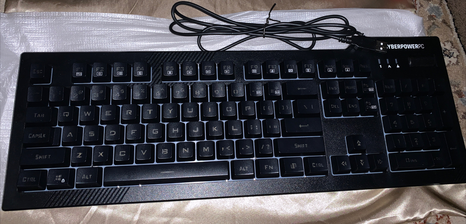 Cyberpower PC Play Ready 01 Nohi LED Wired Gaming Keyboard Black KB-161 ...