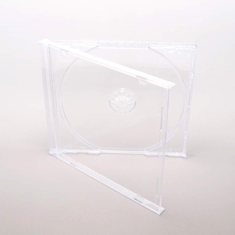 25 pcs 10.4 mm Standard Single Clear CD Jewel Case Assembled Clear Tray ...