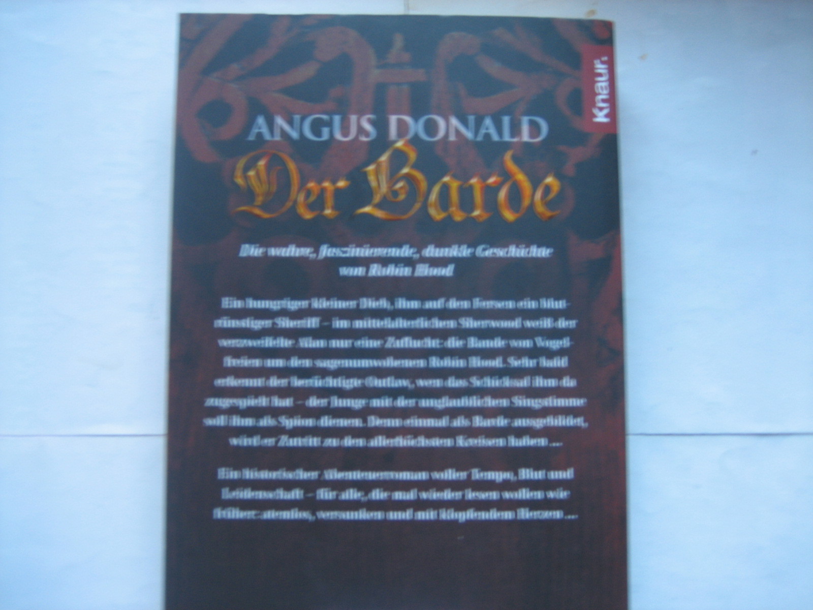 Angus Donald, "Der Barde"; Roman | eBay