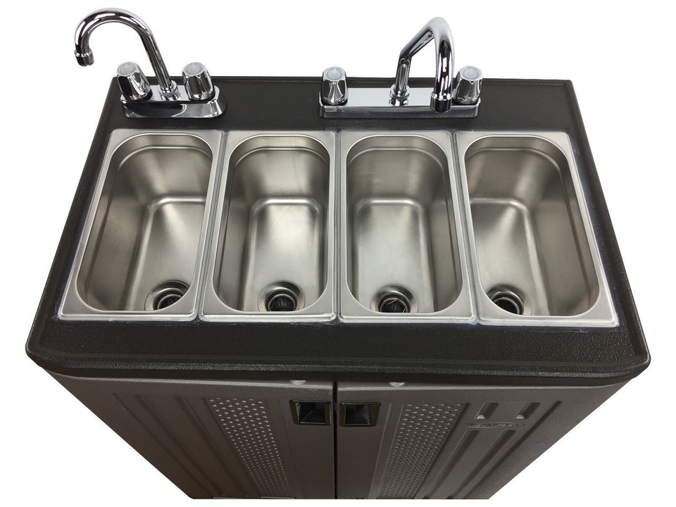 Mobile Concession Sink Portable Food Truck Trailer 4 Compartment Hand ...