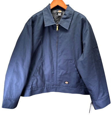 Dickies Canvas Lined Eisenhower Work Jacket JT15 Size 2XLR Navy Blue | eBay