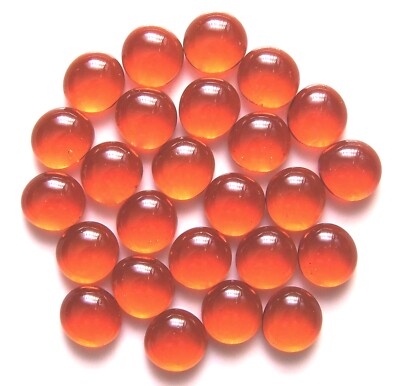 25 x Mini Tangerine Orange Mosaic Lead Light Pebbles Art Glass Stones ...