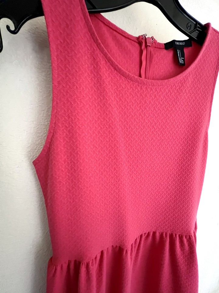 Forever 21 Pink Coral Sun Dress Size S | eBay