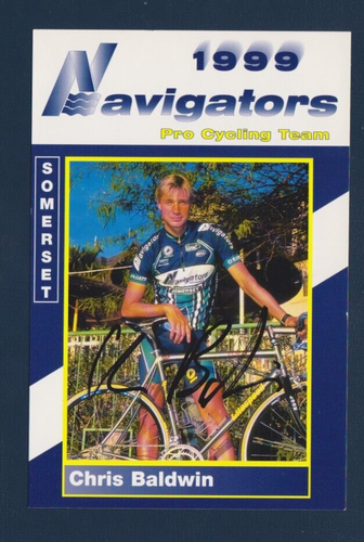 CYCLISME carte cycliste CHRIS BALDWIN équipe NAVIGATORS SOMERSET 1999 ...