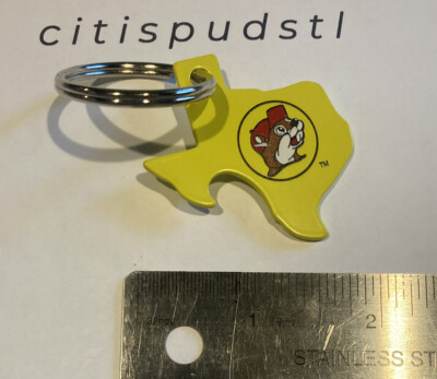 NEW 🦫 1.75” x 1 .75” Buc-ee’s Logo Texas Bottle Opener Keychain FAST ...