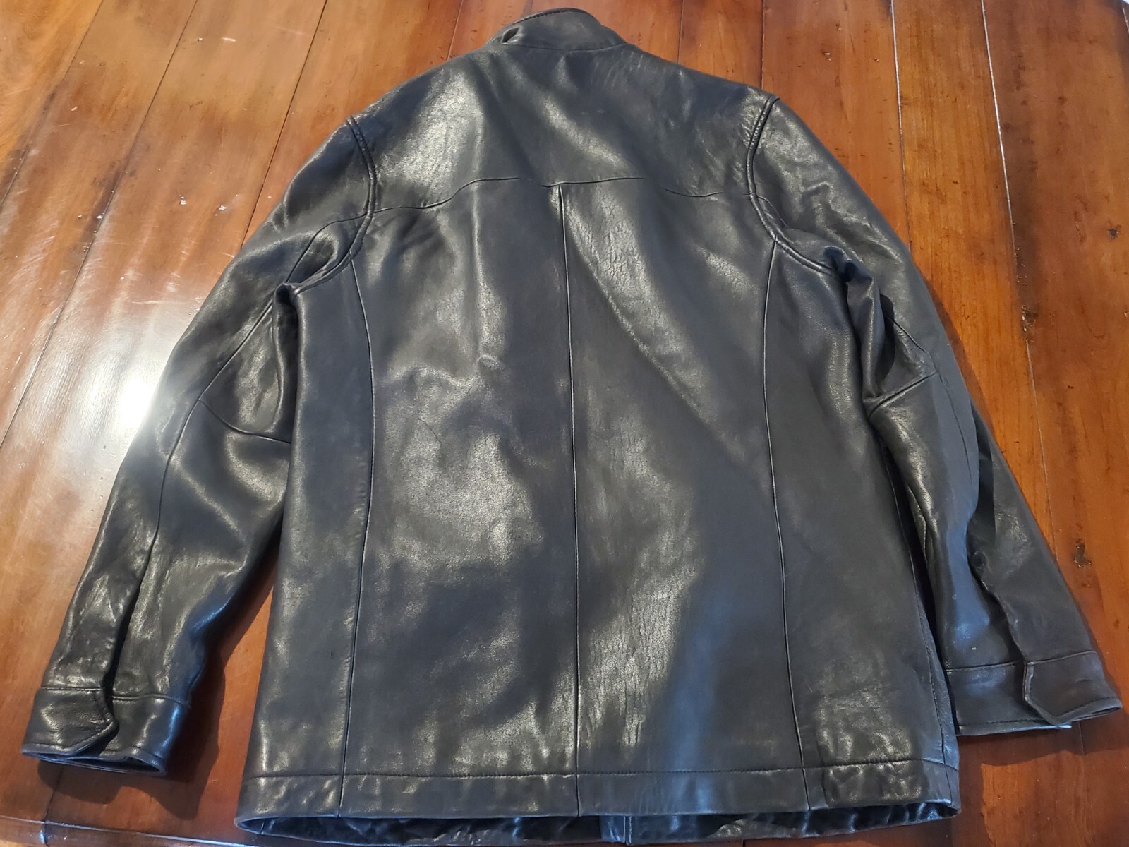 Perry Ellis Men’s Classic Lambskin Leather Jacket Black - Size M | eBay