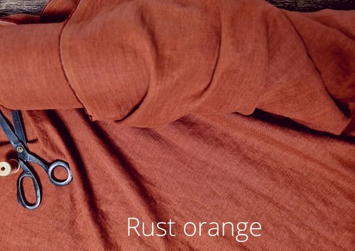 Rust Orange Cotton Fabric by the Yard - Material for Sewing, Quilting ...