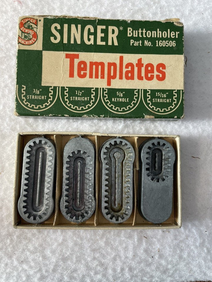 Singer Buttonholer Templates Part No. 160506 in Original Box. | eBay