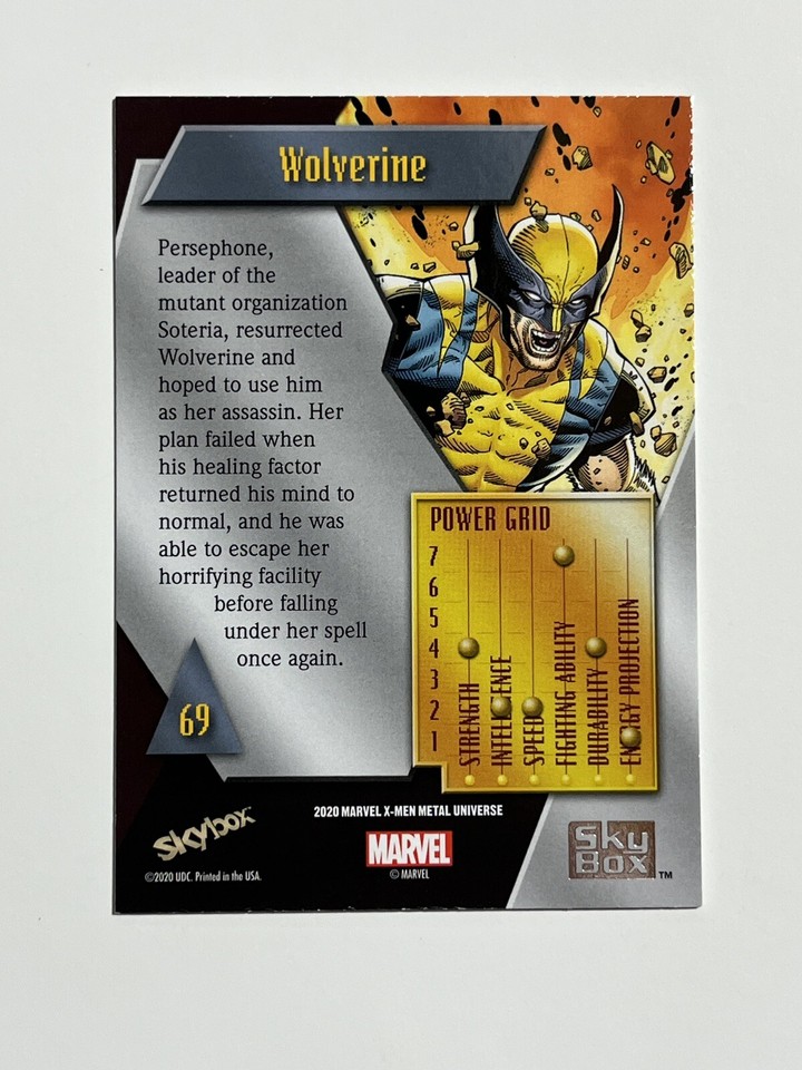 Wolverine 2020 Upper Deck Marvel X-Men Metal Universe Gold #69 | eBay