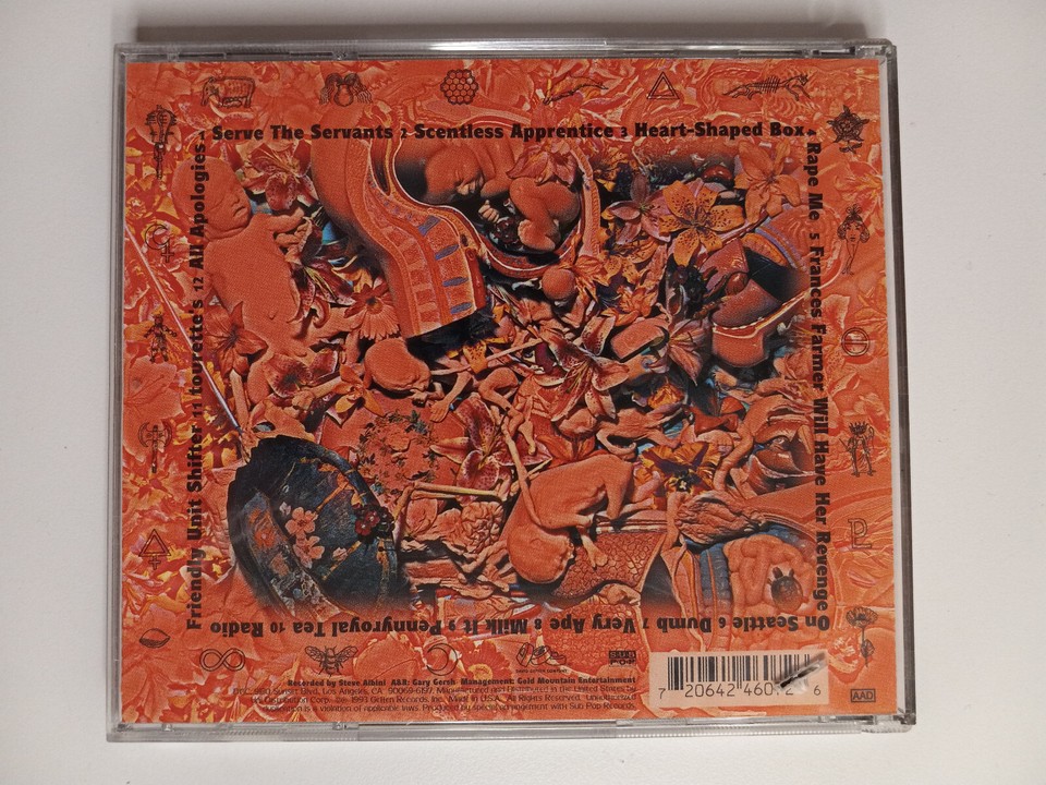 Nirvana - In Utero (CD, 1993) Geffen Records - Kurt Cobain w/RARE PROMO ...