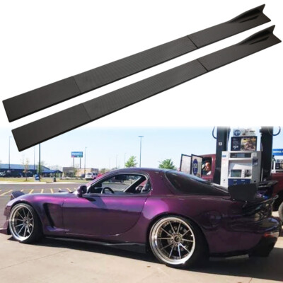 78.7" Carbon Fiber Side Skirt Splitter Rocker Panel For Mazda RX-7 RX7 ...