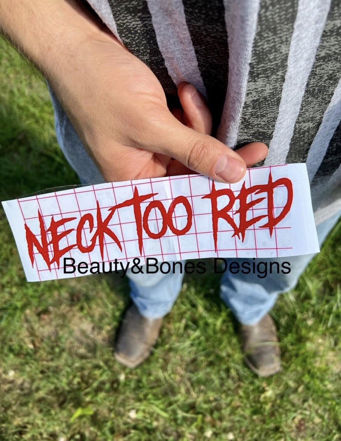 Neck Too Red Decals Stickers Permanent | Country | Cars Cups Toolbox ...