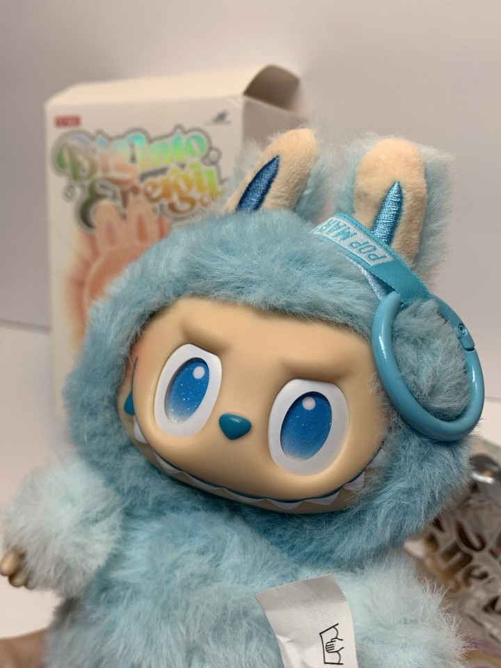 POP MART LABUBU The Monsters Big Into Energy HOPE Blue Plush Doll ~ New ...
