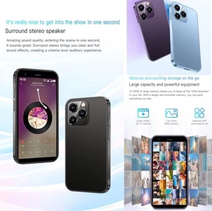 SOYES XS15 3G Mini SmartPhone Android 8.1 3.0inch Display 2GB+16GB ...