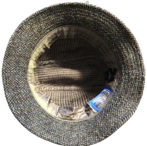 Vtg Men's Pendleton Wool Fedora Bucket Hat Plaid Tweed Gray USA Large L ...