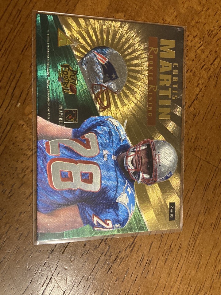 1996 Pinnacle Zenith Curtis Martin #2 ROOKIE RISING Patriots HOF RARE ...