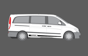 Fits Mercedes-Benz Vito AMG Style Side Stripe Decal Stickers Set ...