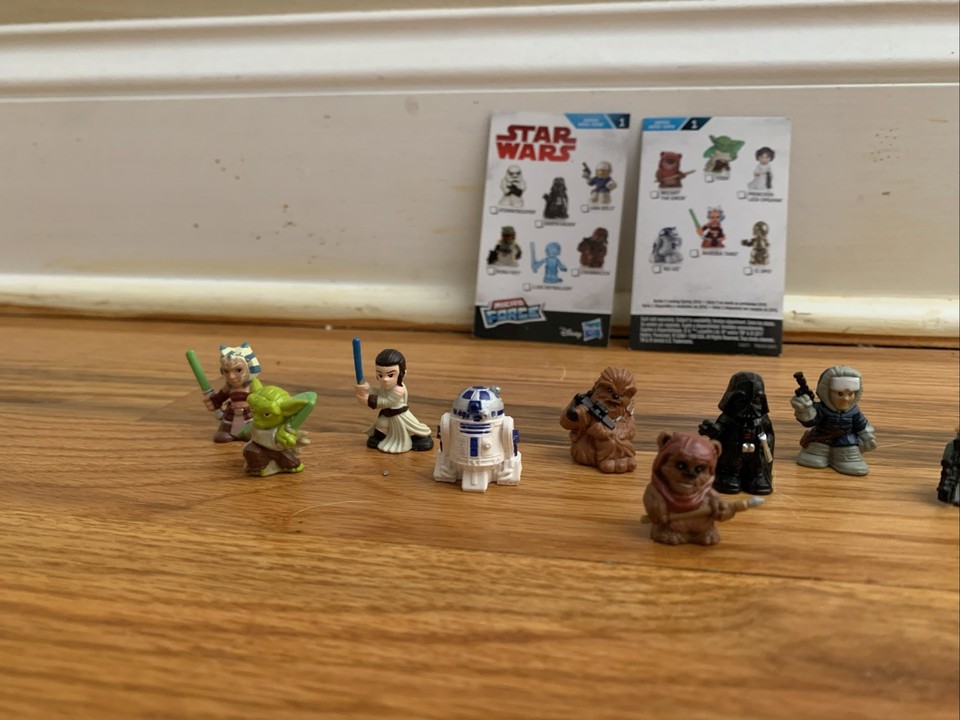 Star Wars Micro Force Series 1 Loose Lot Of 12: Holo Luke, Ahsoka, R2 ...