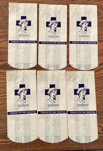 Vintage 8 1/4" Medical Equipment Sterilization Bags 1950's Lot of 6 | eBay