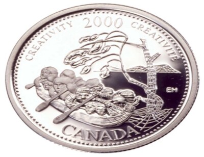 2000 Canadian 25-Cent Creativity/October Millennium Quarter Coin UNC | eBay