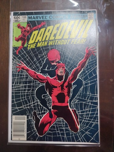 Daredevil 188 Marvel 1st App Stone, Black Widow, Frank Miller Cover 9.2 ...