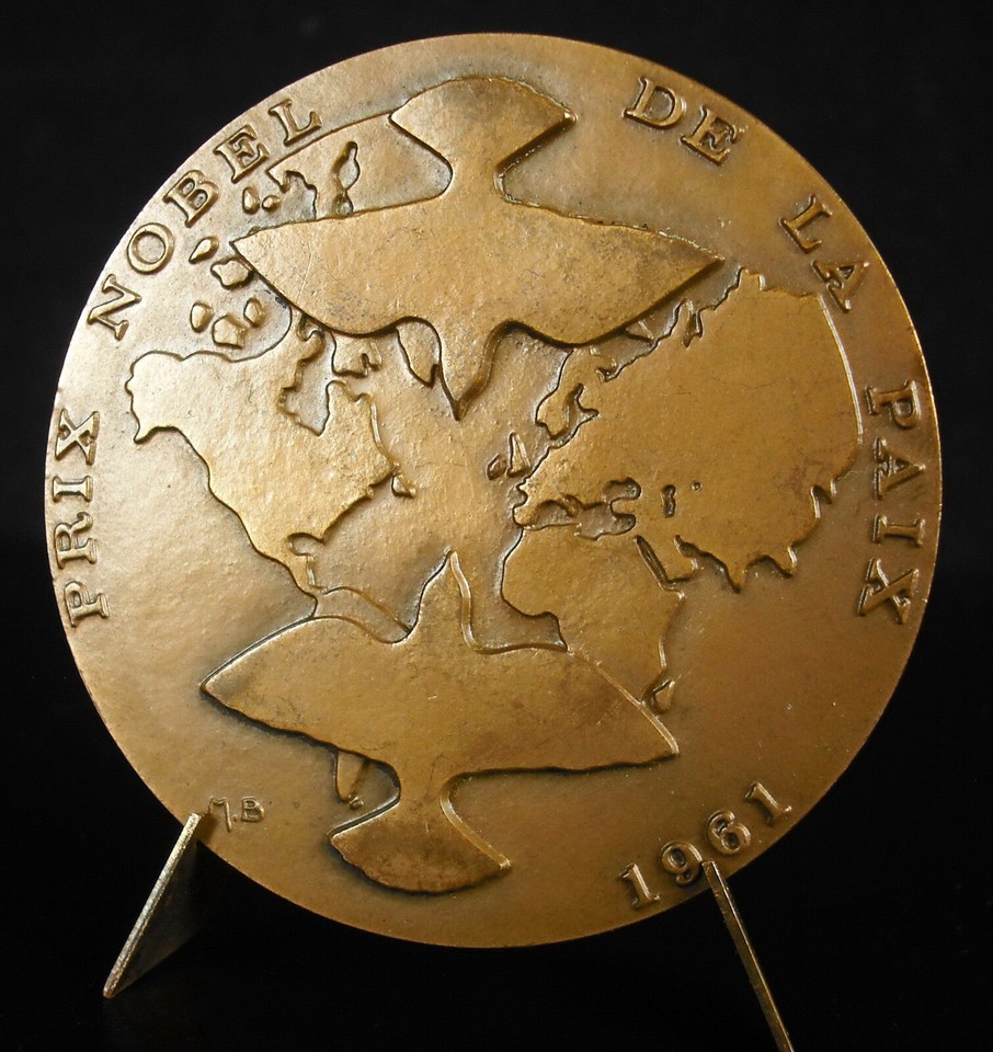 Medal Dag Hammarskjöld Nobel Prize 1961 Death Plane Crash Zambia Seat ...
