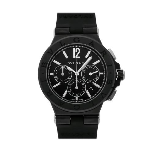 Bvlgari Diagono Black Ceramic Stainless Steel Auto 42mm Watch DG 42 BSC ...