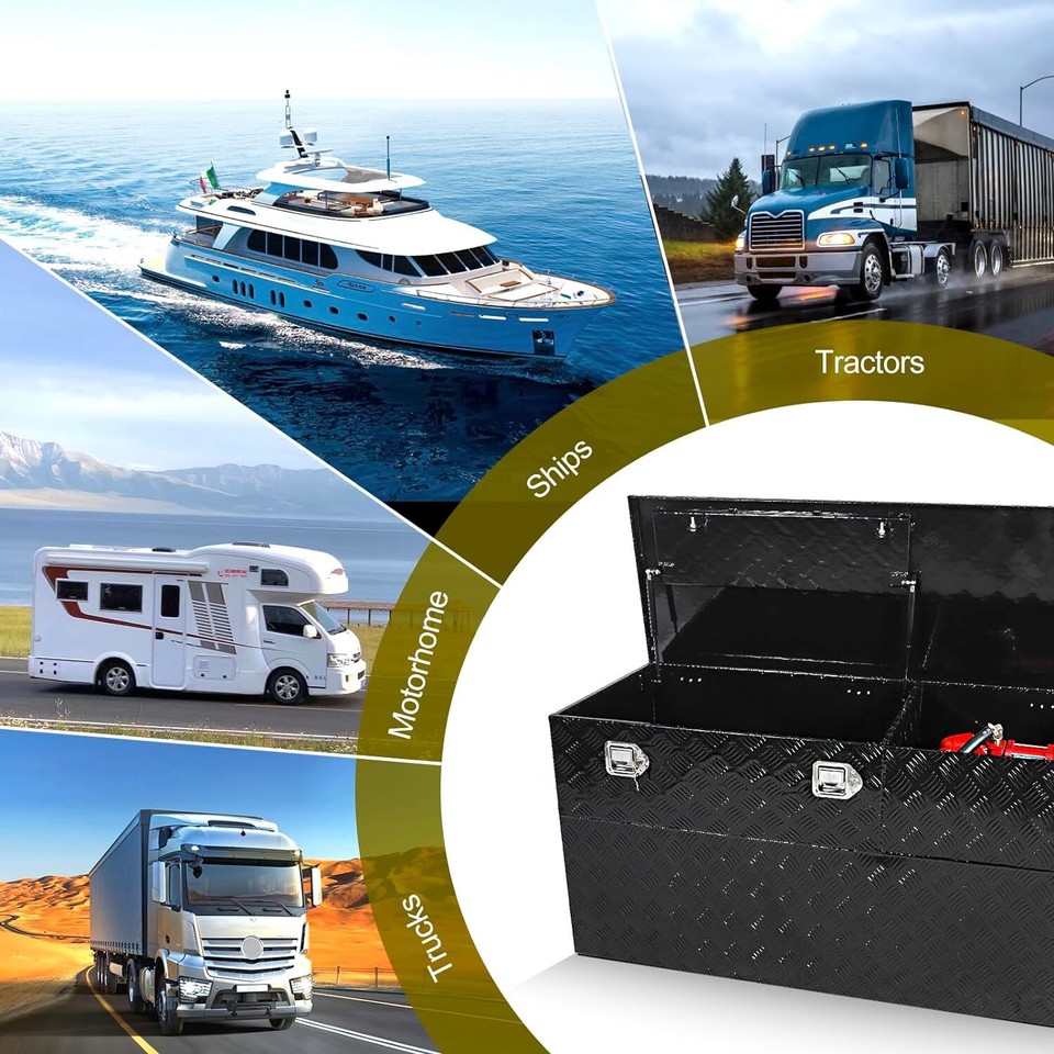 60-Gallon Fuel Tank Tool Box Combo Fuel Transfer Tank & Toolbox with 10 ...