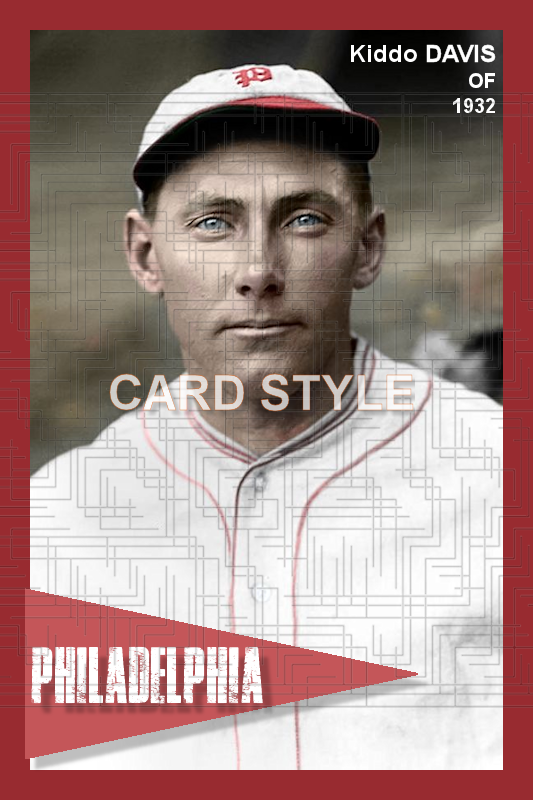 Kiddo Davis - 1932 Philadelphia Phillies - choose a style - colorized ...