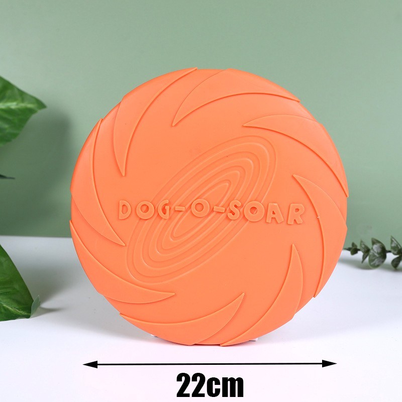 Flying Disk Rubber Frisbee Dog Toy Throw Fetch Training Plate Non toxic ...