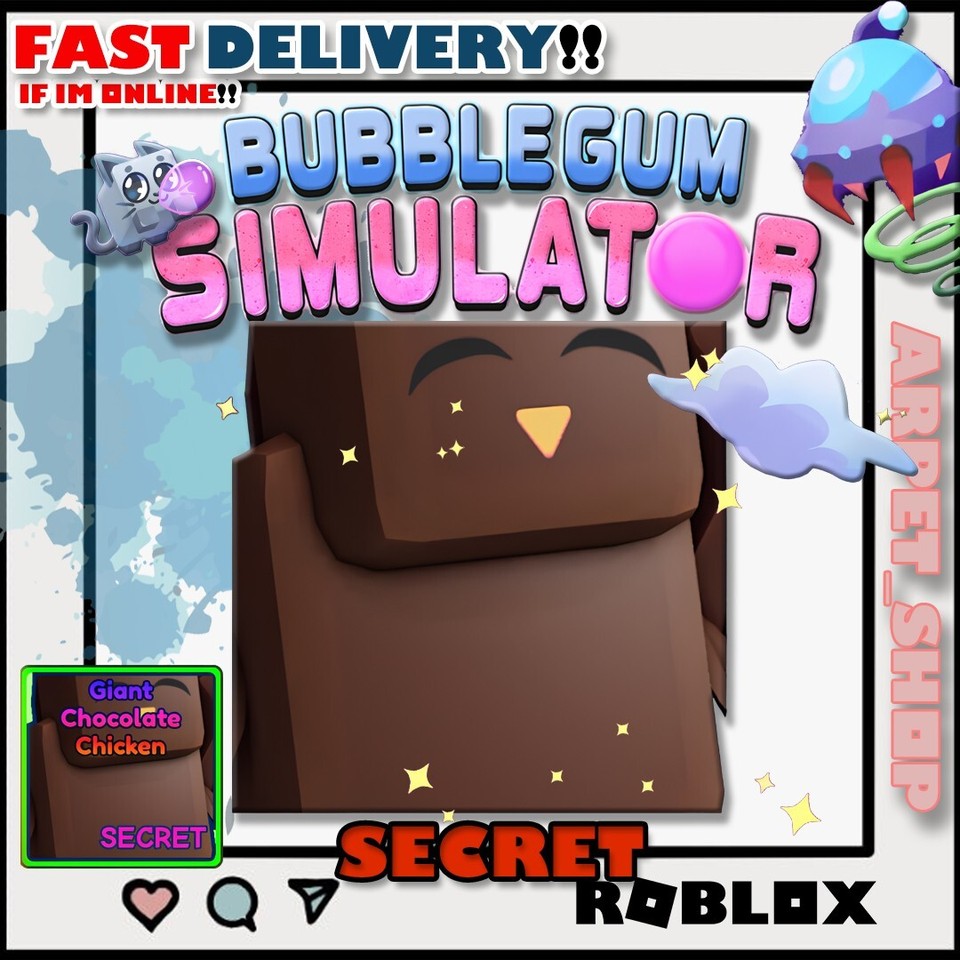 Roblox Bubble Gum Simulator | GIANT CHOCOLATE CHICKEN | SAME Delivery ...