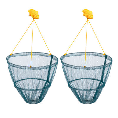 SET OF 2 CRAB FISH DROP NET BAIT CLIP & ROPE CRAYFISH LOBSTER - SAFE ...