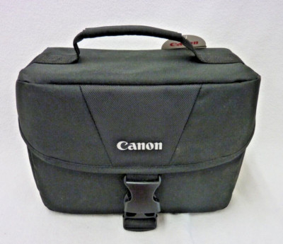 NWT CANON EOS SHOULDER BAG 200ES BLACK STORAGE CAMERA ITEMS ADJUSTABLE ...