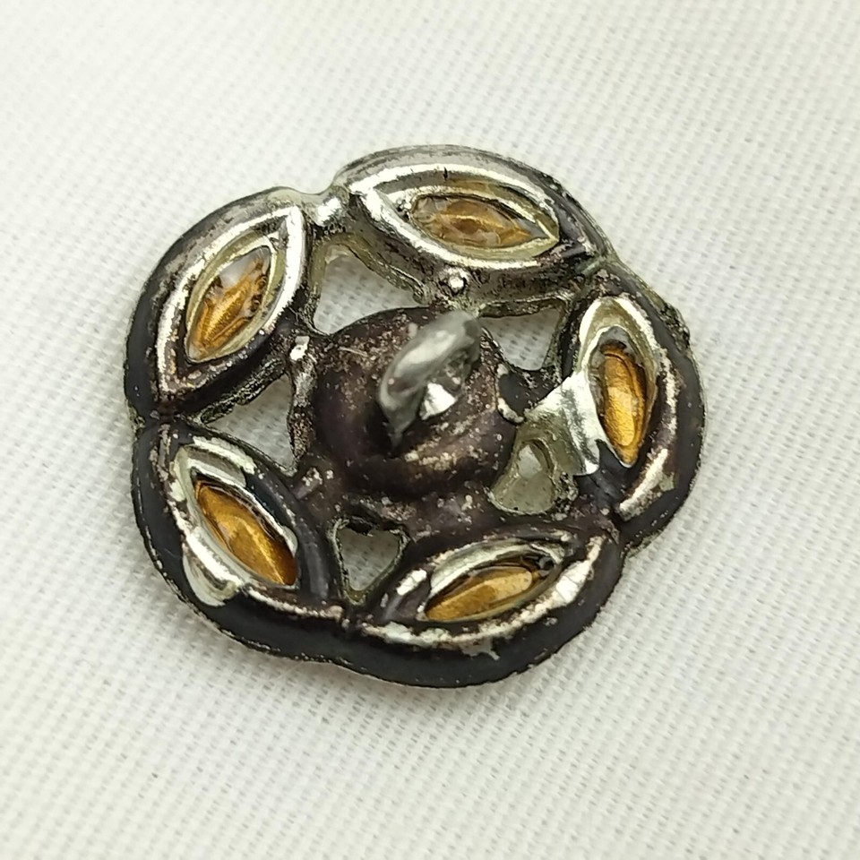 Rhinestone Jeweled Fancy Vintage Single Button | eBay