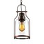 Rustic Clear Glass Cylinder Pendant Light Industrial Single Ceiling ...