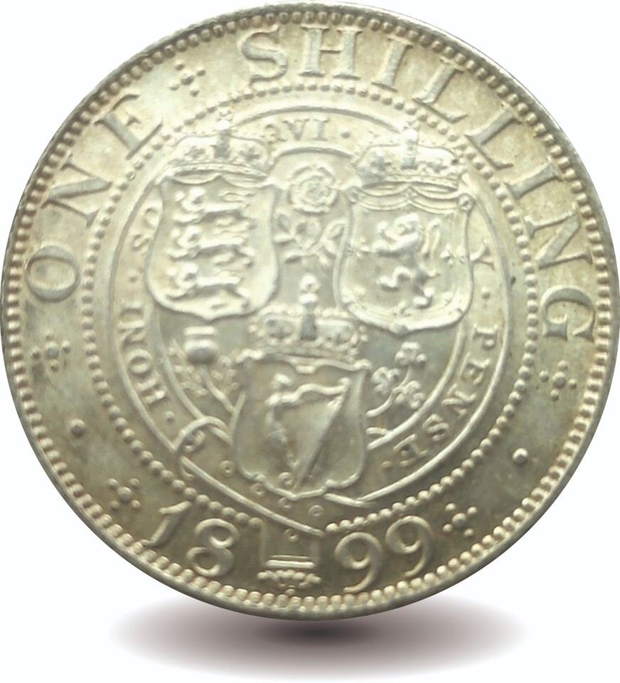 1899 Victoria Sterling Silver One Shilling Coin | eBay