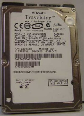 HTS541060G9SA00 Hitachi 60GB SATA 2.5" 9.5MM Hard Drive Tested Our ...